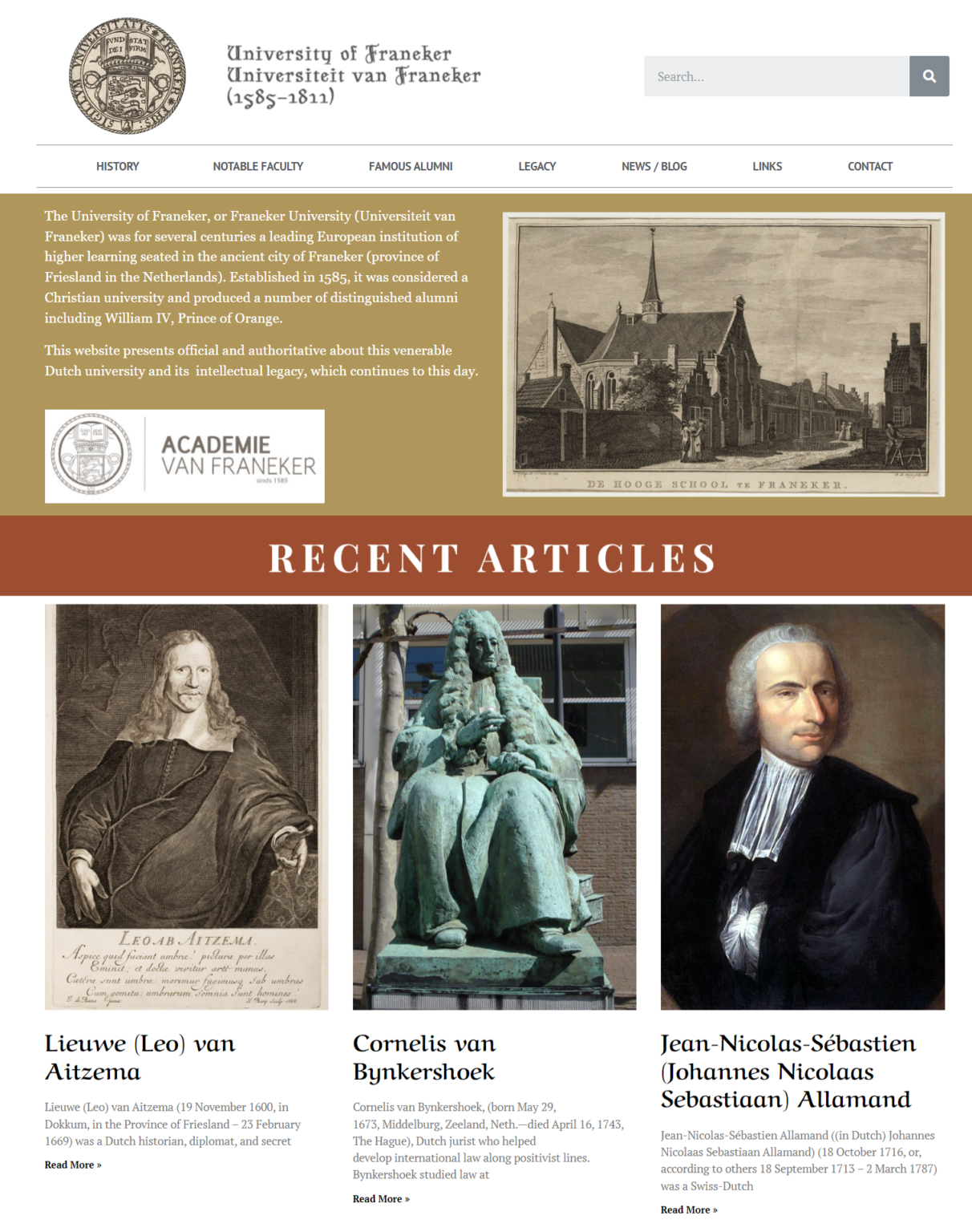 Our History - EFMU: The Euler-Franeker Memorial University and Institute